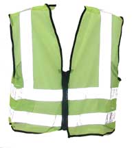 Rehab Plus 8249-S Lime Safety Vests LIME MESH ZIP. SAFETY VEST W/2 ...