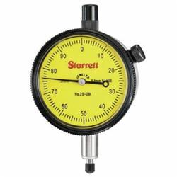Starrett® 25-281J 25 Series AGD Group 2 Continuous Dial Dial Indicator, 2.5 mm, 0 to 100 Dial ...