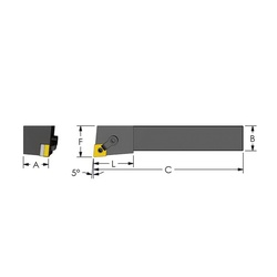 Ultra-Dex MCLNR 16-4D 80 deg Diamond Indexable Tool Holder, ANSI Code: MCLNR 16-4D, MCLN Tool ...